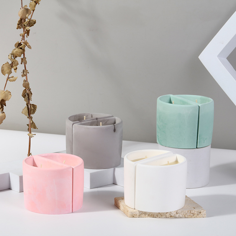 Plaster cup candle holders Europe - Candle