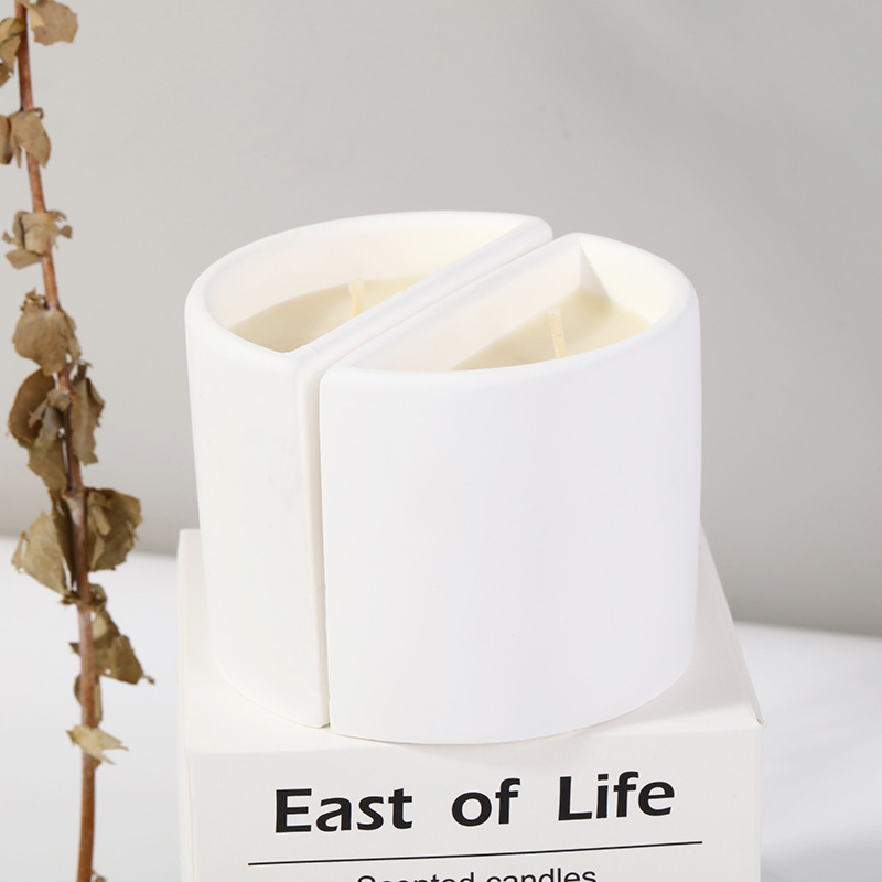 Plaster cup candle holders Europe - Candle