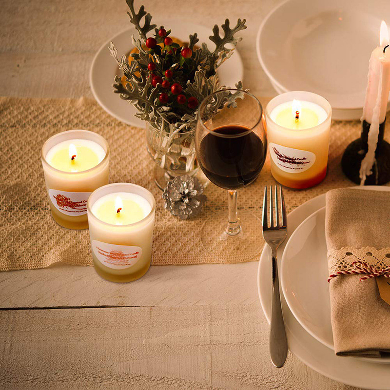 Chinese candle supplier for wholesale customized glass scented soy wax ...