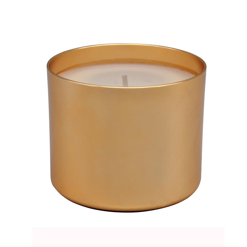 Own designs and labels customized Metal mug strong scented candles for ...